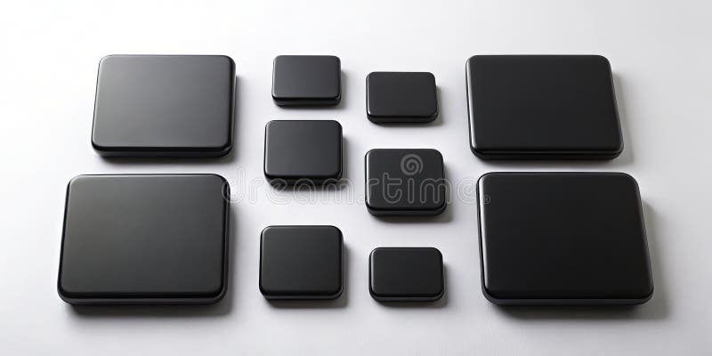 Minimalist Black Square Shapes a Collection of Abstract Geometric ...