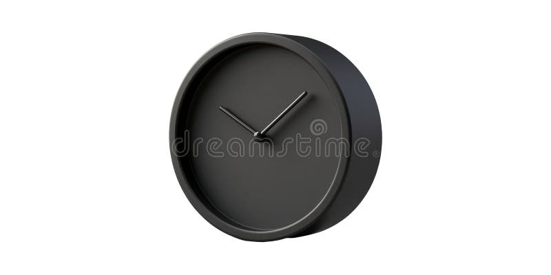 Minimalist Black Wall Clock. Modern Design and Timekeeping Aesthetics ...