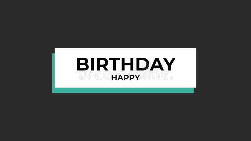 Modern and Minimalist Happy Birthday Card with Black and White Design ...