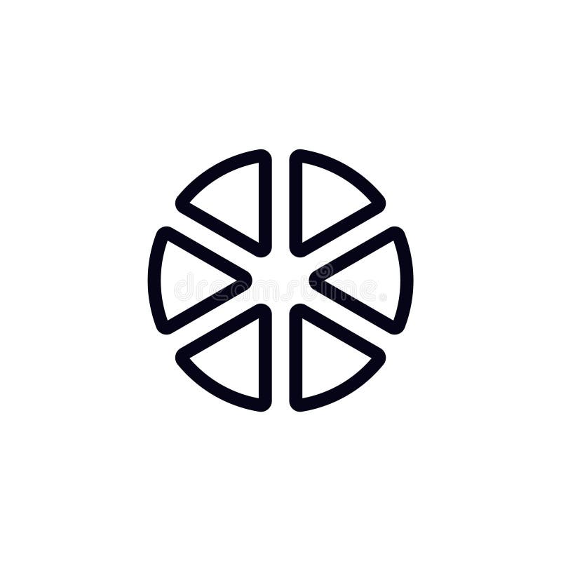 Minimalist Black and White Camera Shutter Icon with Circular Design ...