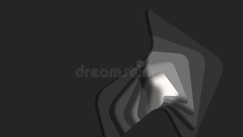 Elegant Curved Design Element in Classic Black and White Stock Footage ...