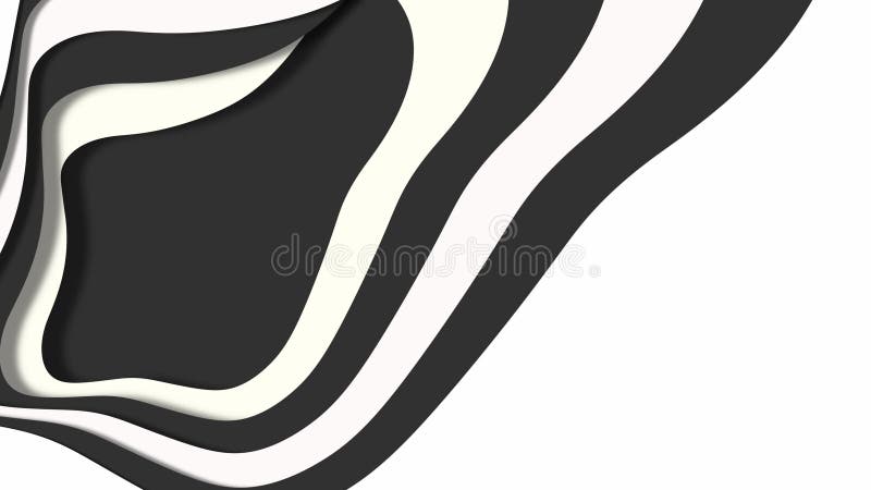 Elegant Curved Design Element in Classic Black and White Stock Video ...