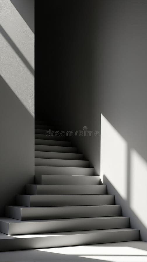 Ascending Steps Defined by Stark Black and White Planes Emphasizing ...