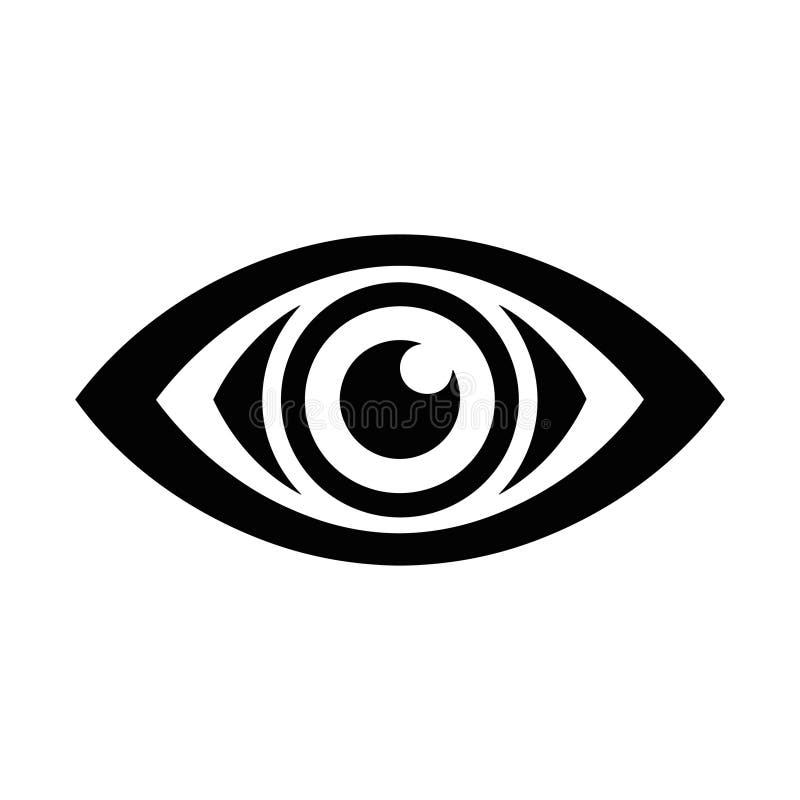 Minimalist Black and White Eye Illustration Representing Vision ...