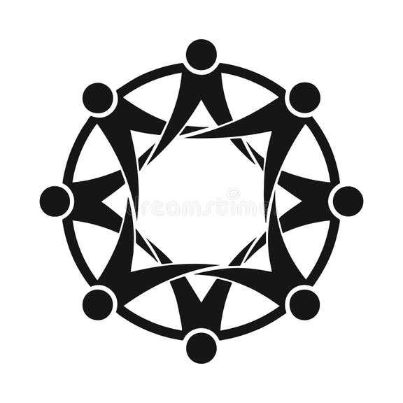 Black and White Stylized Human Figures in Circular Formation – Unity ...