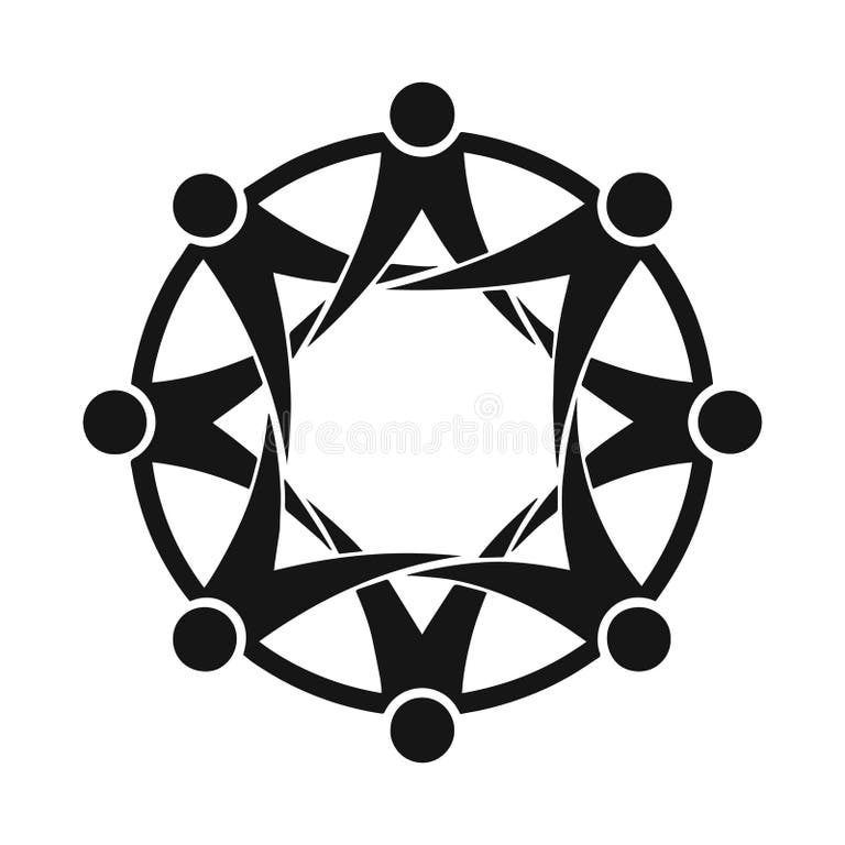 Black and White Stylized Human Figures in Circular Formation – Unity ...