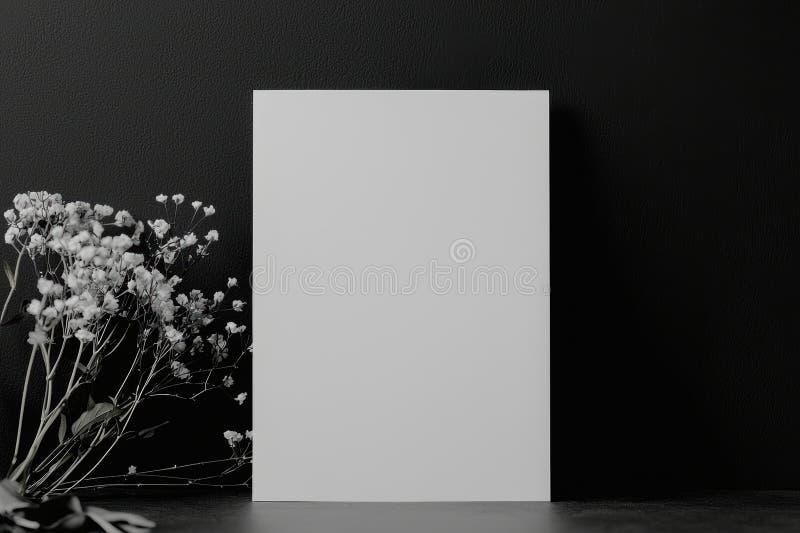 Minimalist Black and White Greeting Card Template for Custom Messages ...