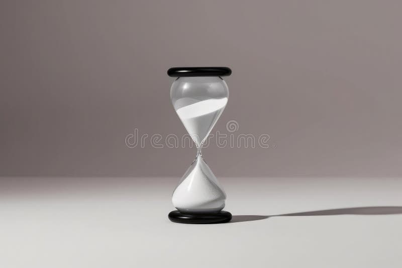Minimalist Black and White Hourglass on a Gradient Backdrop. Generative ...