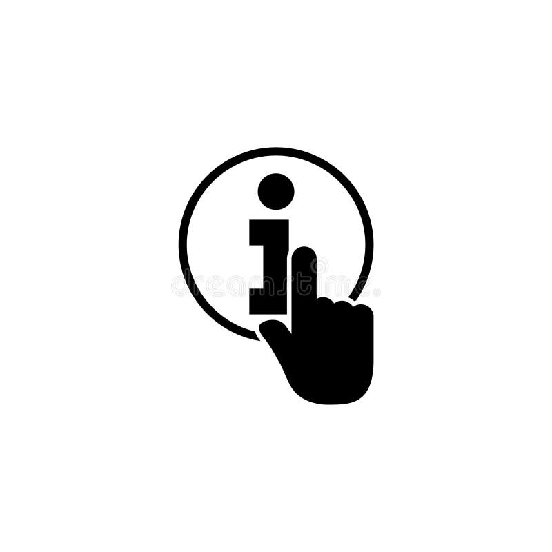 A Minimalist Black and White Icon Depicting a Hand Cursor Interacting ...