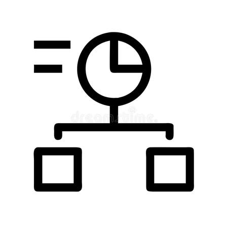 Simple Black and White Flowchart Icon for Data Analysis and Reporting ...