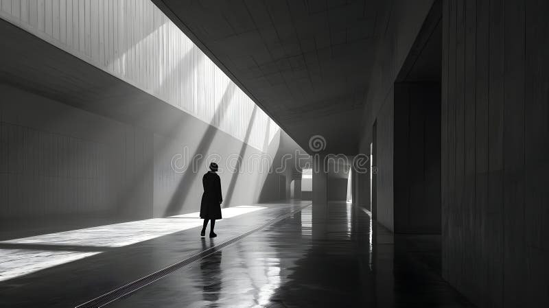 Minimalist Black and White Image, Bold Composition and High Contrast ...