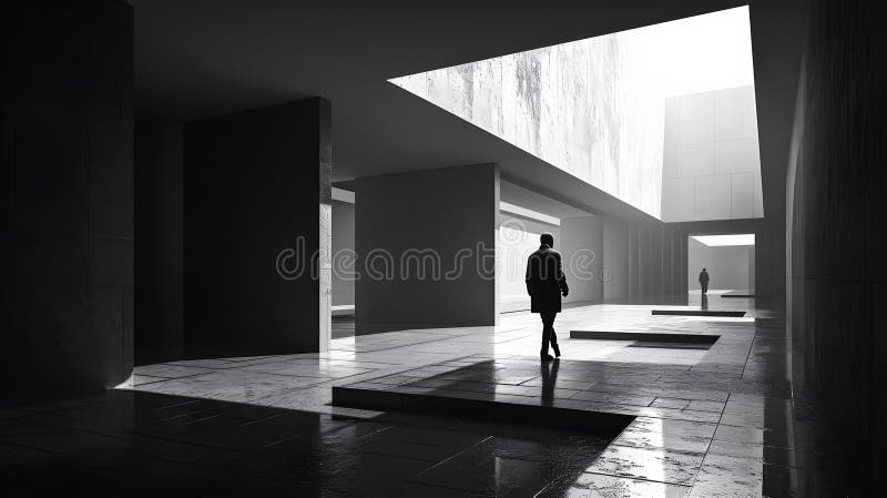 Minimalist Black and White Image, Bold Composition and High Contrast ...