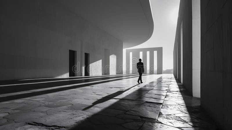 Minimalist Black and White Image, Bold Composition and High Contrast ...