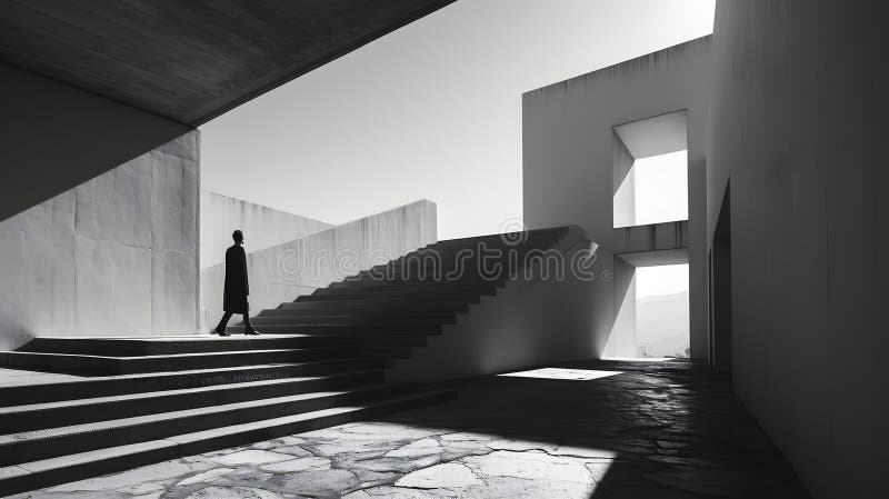 Minimalist Black and White Image, Bold Composition and High Contrast ...