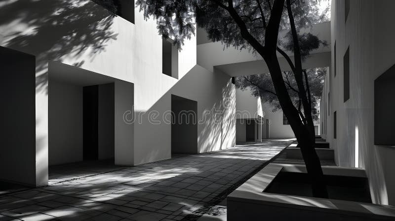 Minimalist Black and White Image, Bold Composition and High Contrast ...