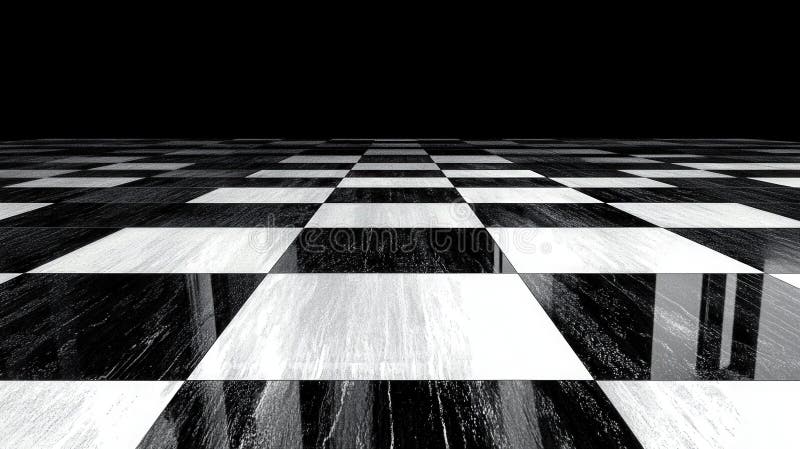 Infinite Checkered Horizon stock illustration. Illustration of ...