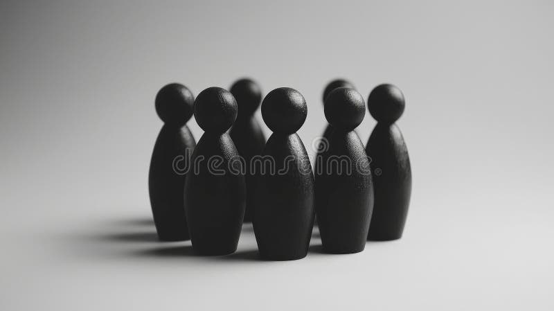 Unified Vision: Black and White Symbol of Business Teamwork. Generative ...