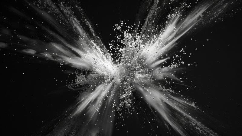 A Minimalist Black and White Image of Two Particles Colliding ...