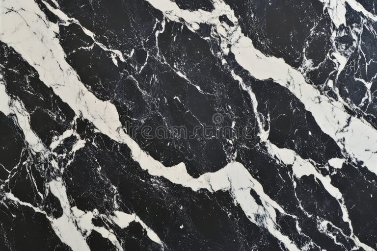 Minimalist Black and White Marble Texture, with Bold, High-contrast ...