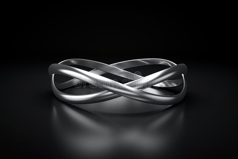 Minimalist Black and White Mobius Ring Illustration Conveying Infinity ...