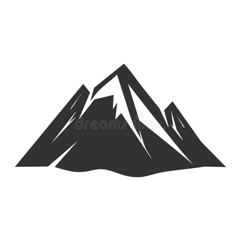 Minimalist Black and White Mountain Silhouette Graphic Illustration ...