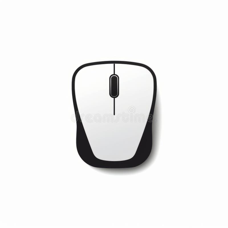 Minimalist Black and White Mouse Mouse - Sleek and Stylish Design Stock ...