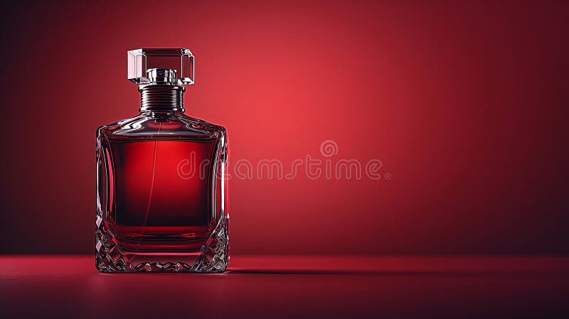 Mockup an Elegant Rectangular Glass Perfume Bottle. Generative AI Stock ...