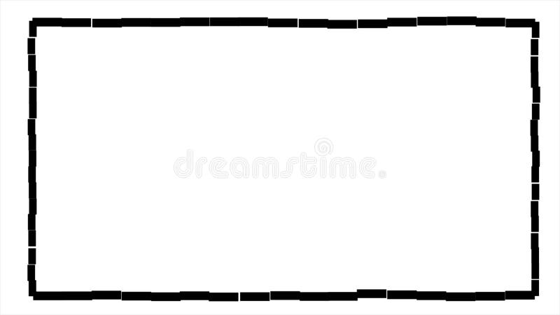 Minimalist Black and White Rectangular Border on Blank White Background ...