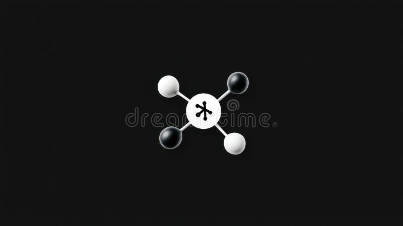 Minimalist Black and White Symbol Representing Connection and ...