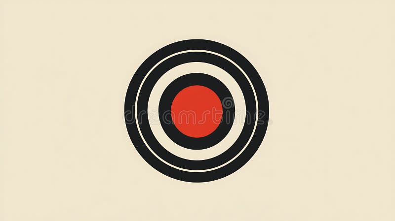 Minimalist Blacak and White Target Vector Stock Illustration ...