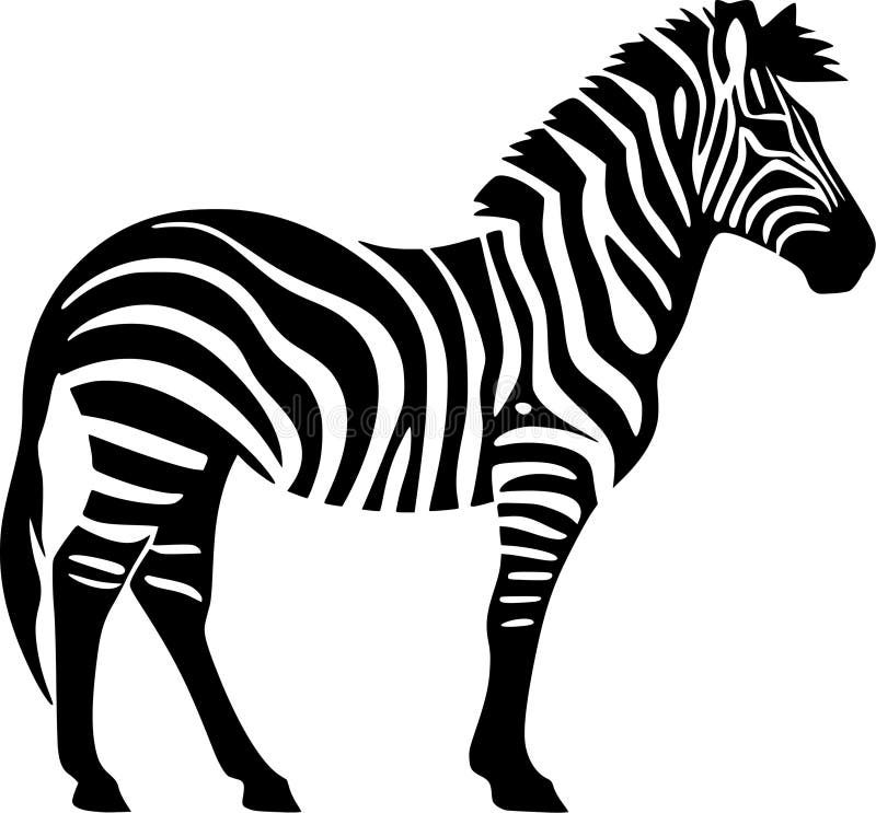 Zebra - Minimalist and Simple Silhouette - Vector Illustration Stock ...