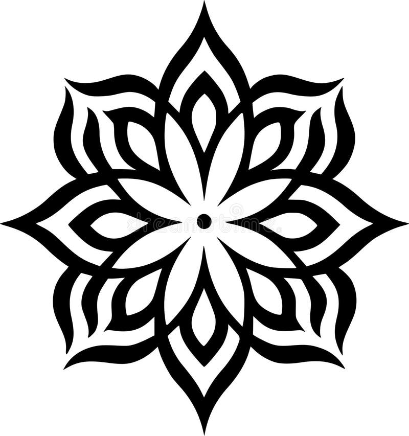 Mandala - Minimalist and Simple Silhouette - Vector Illustration Stock ...