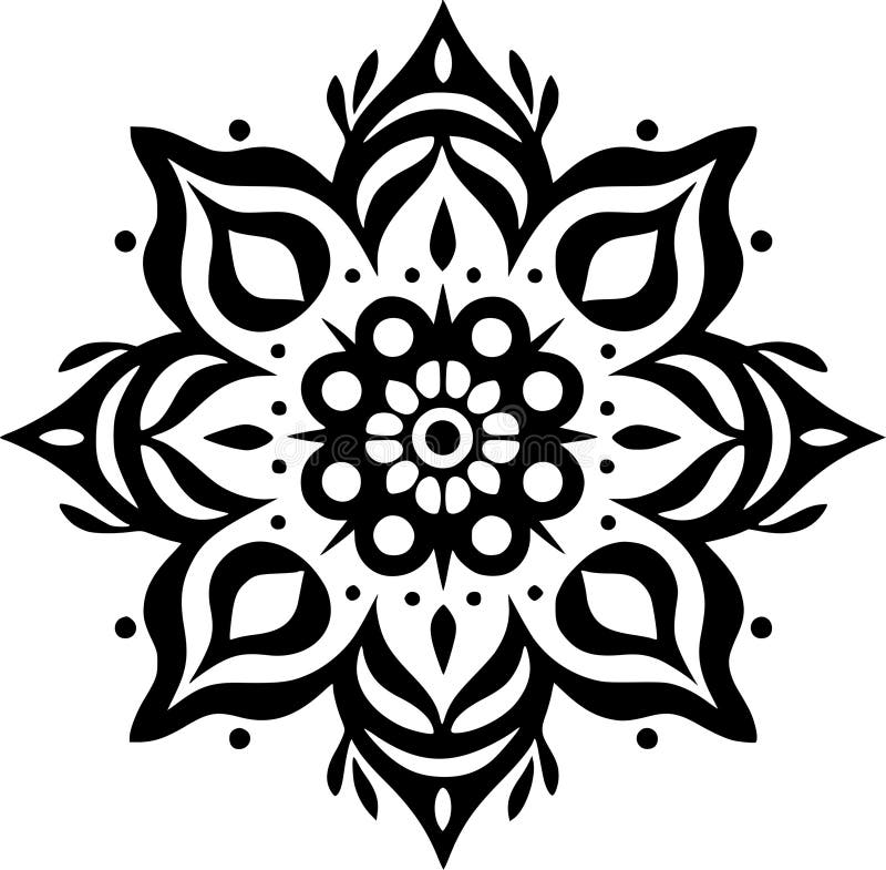Mandala - Minimalist and Simple Silhouette - Vector Illustration Stock ...