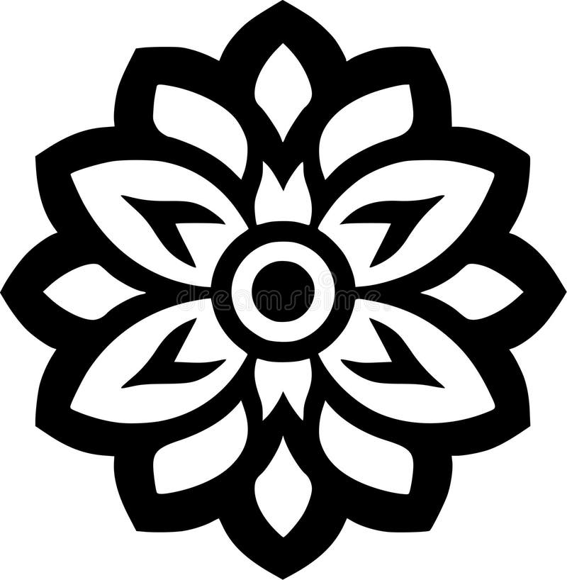 Mandala - Minimalist and Simple Silhouette - Vector Illustration Stock ...