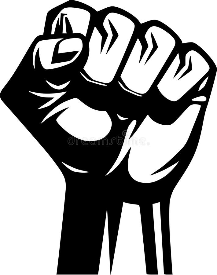 Fist - Black and White Isolated Icon - Vector Illustration Stock Vector ...