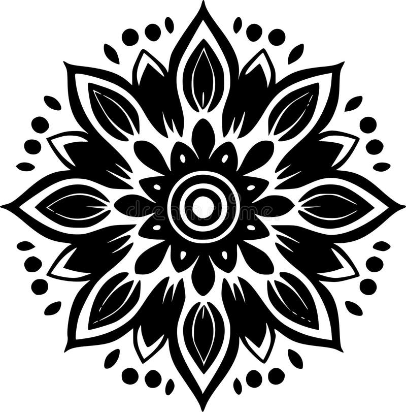 Mandala - Minimalist and Simple Silhouette - Vector Illustration Stock ...