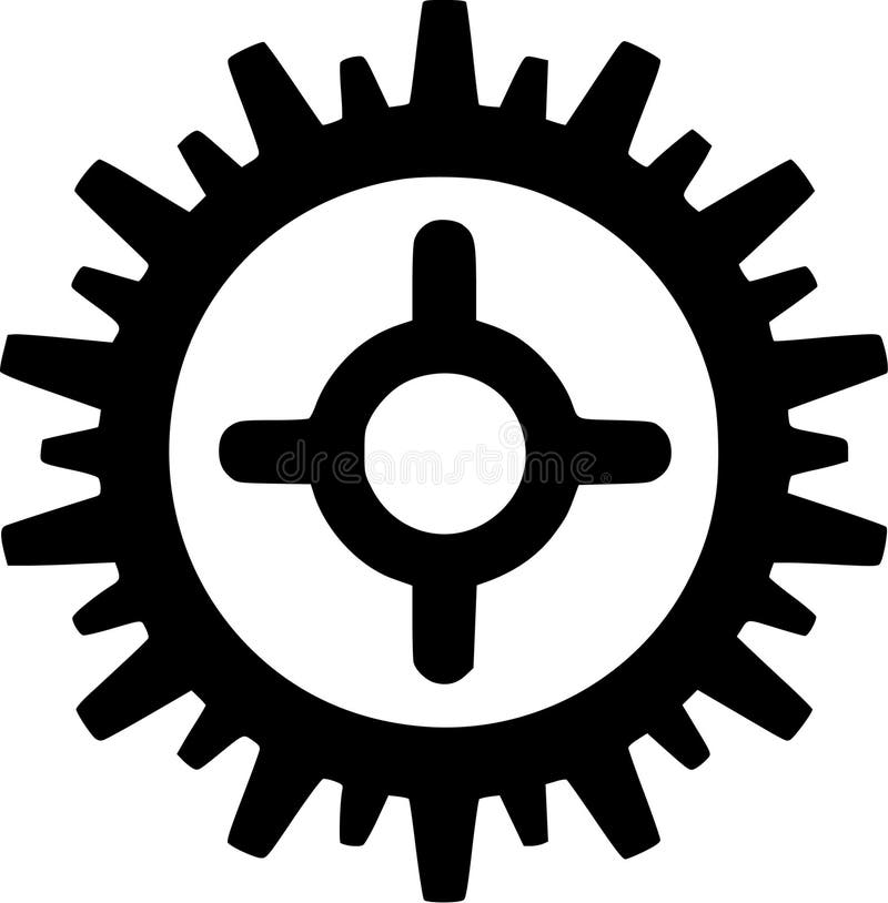 Gear - Minimalist and Simple Silhouette - Vector Illustration Stock ...