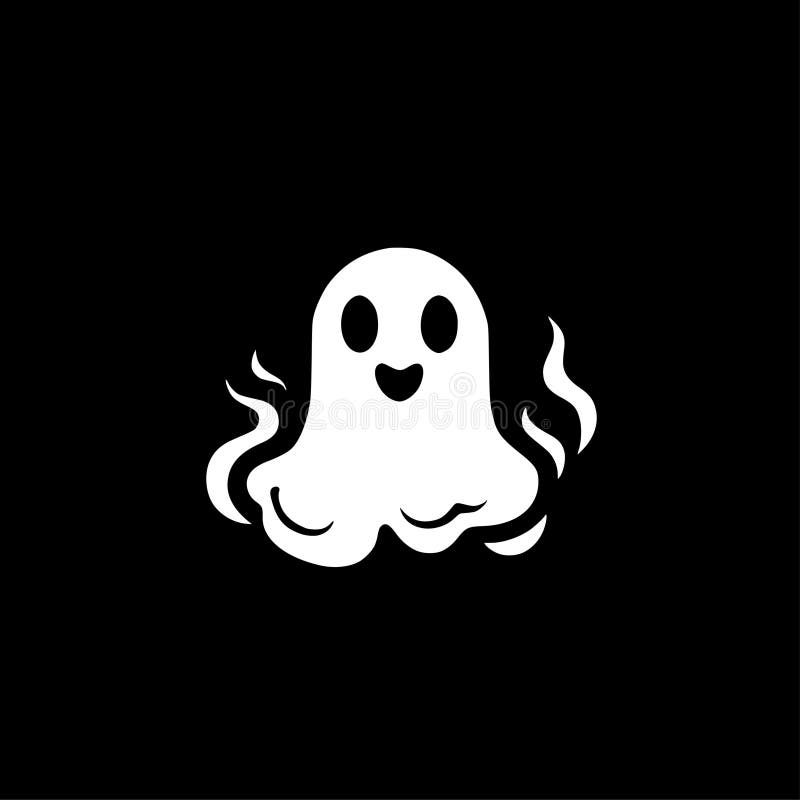 Ghost - Minimalist and Flat Logo - Vector Illustration Stock Vector ...