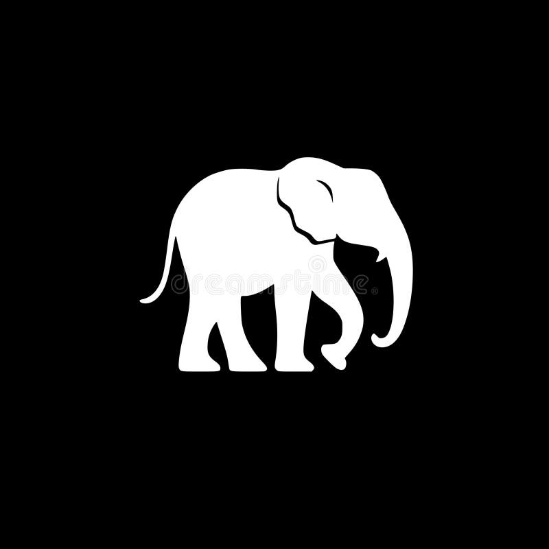 Elephant - Minimalist and Flat Logo - Vector Illustration Stock Vector ...