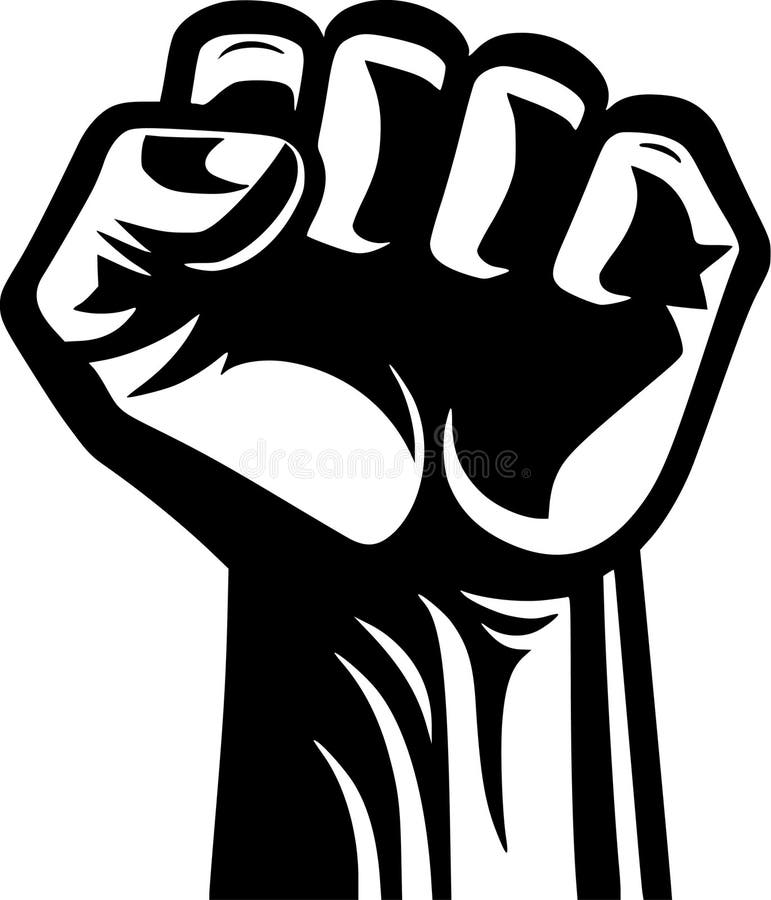 Fist - Minimalist and Flat Logo - Vector Illustration Stock Vector ...