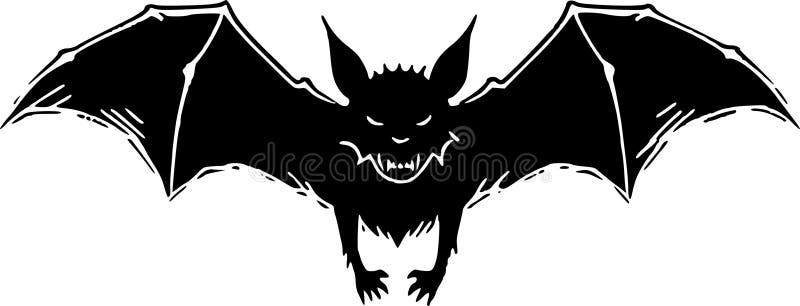 Bat - Minimalist and Flat Logo - Vector Illustration Stock Illustration ...