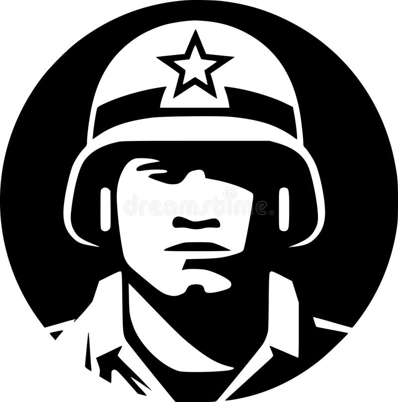 Military - Minimalist and Flat Logo - Vector Illustration Stock Vector ...