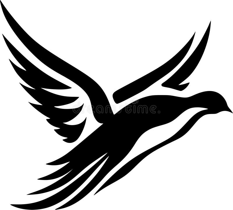 Dove Bird - Minimalist and Simple Silhouette - Vector Illustration ...