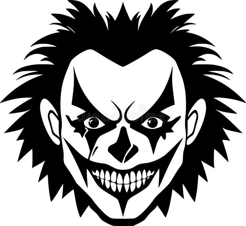 Clown - Black and White Isolated Icon - Vector Illustration Stock ...