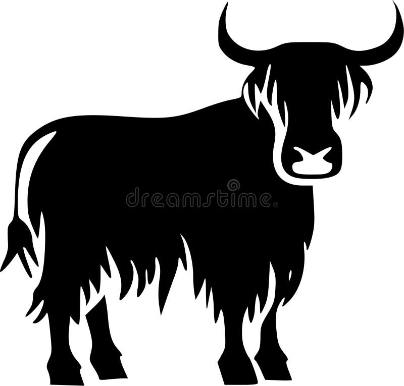 Highland Cow - Minimalist and Simple Silhouette - Vector Illustration ...