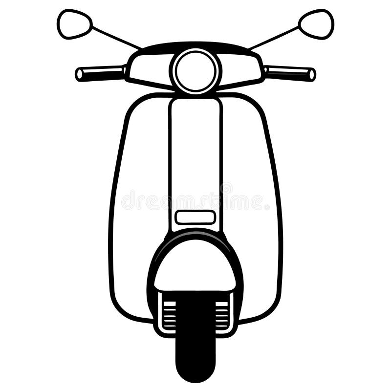 Scooter Front View Vector Stock Illustrations – 2,373 Scooter Front ...