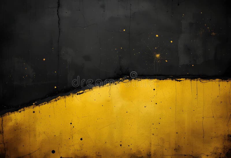 Minimalist Black and Yellow Grunge Texture, Abstract Divided Background ...