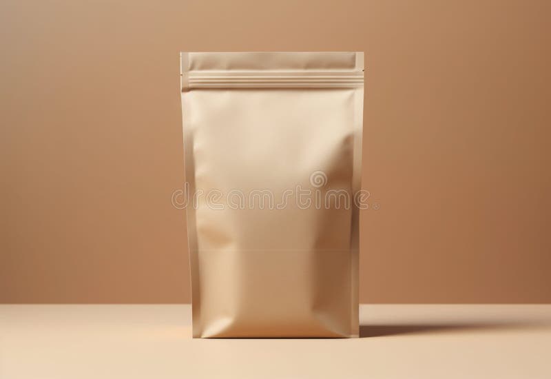 A Minimalist and Blank Brown Coffee Package - Generative Ai ...