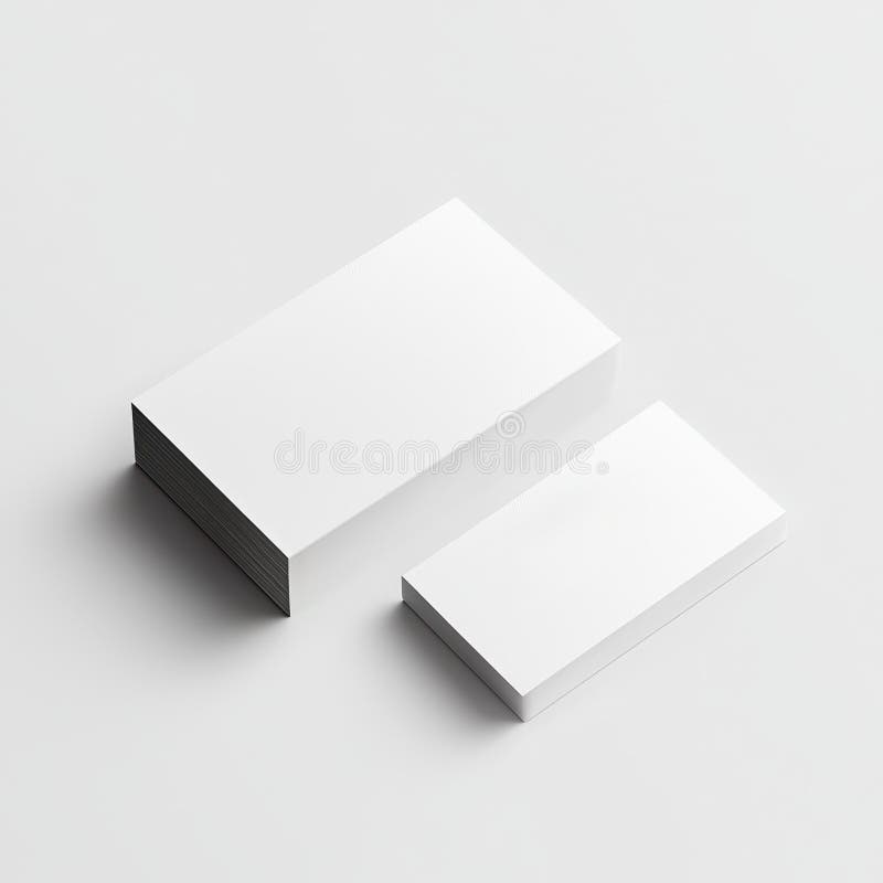 Minimalist Blank Business Cards Mockup Stock Illustration ...