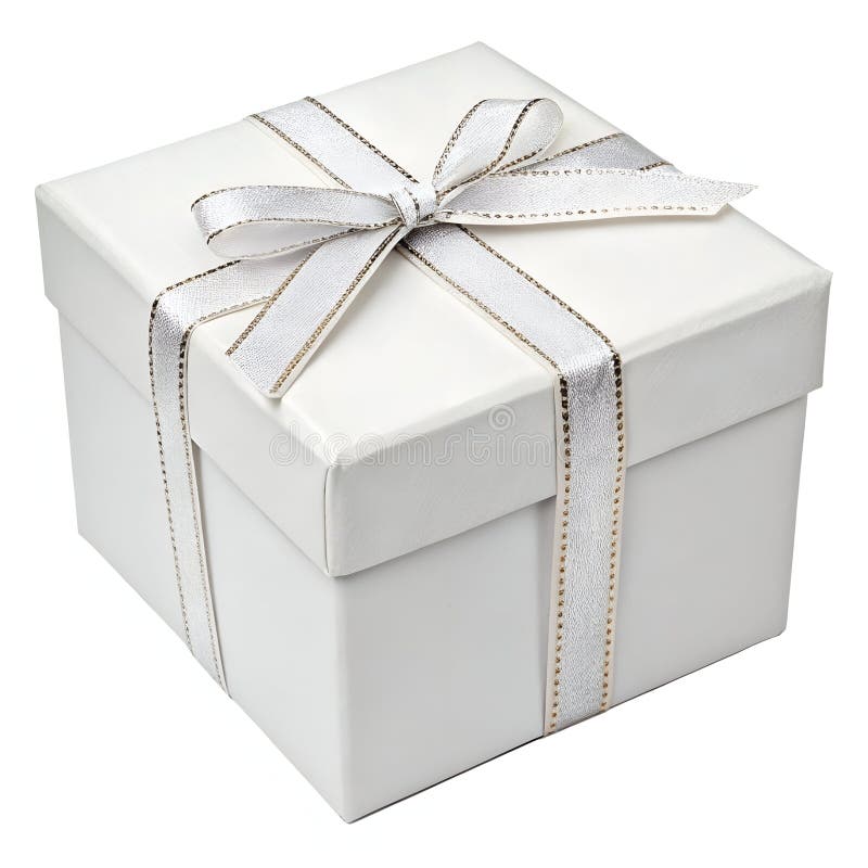 Minimalist Blank Gift Box Isolated on White Stock Illustration ...